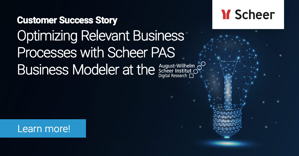 Optimization of relevant business processes with the Scheer PAS Business Modeler at the August ...