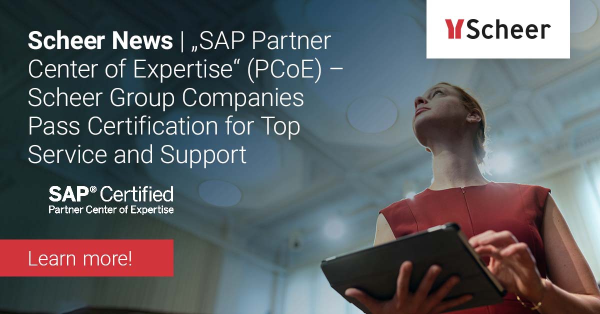 "SAP Partner Center of Expertise" (PCoE) - Scheer Group Companies Pass ...