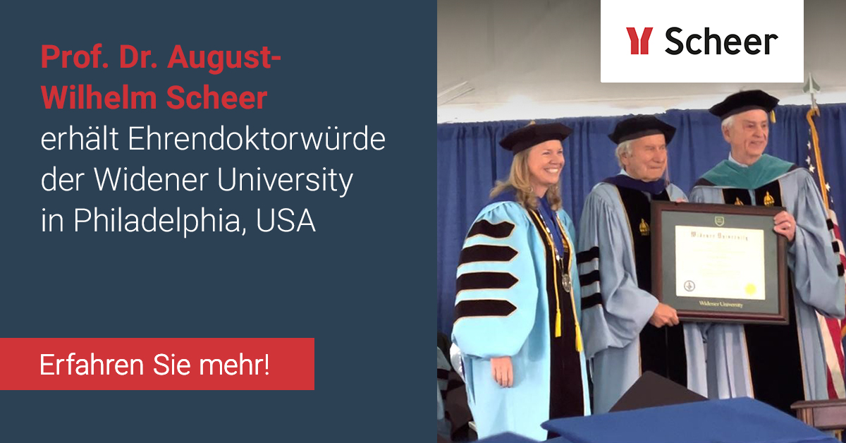 Prof. Dr. August-Wilhelm Scheer erhält Ehrendoktorwürde der Widener ...