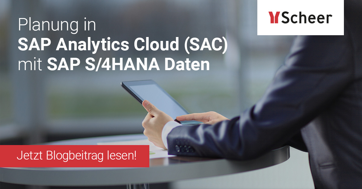 Planung in SAP Analytics Cloud mit S/4HANA | Scheer IDS